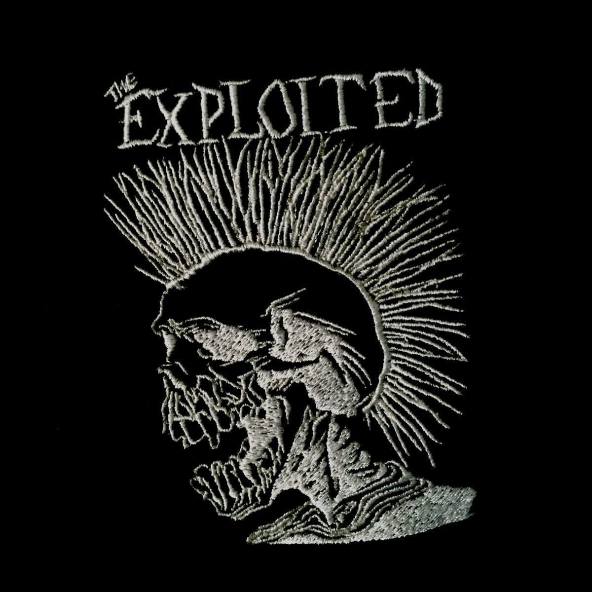 The Exploited - White Mohawk Skull - Black Shorts – Mainstage Merch