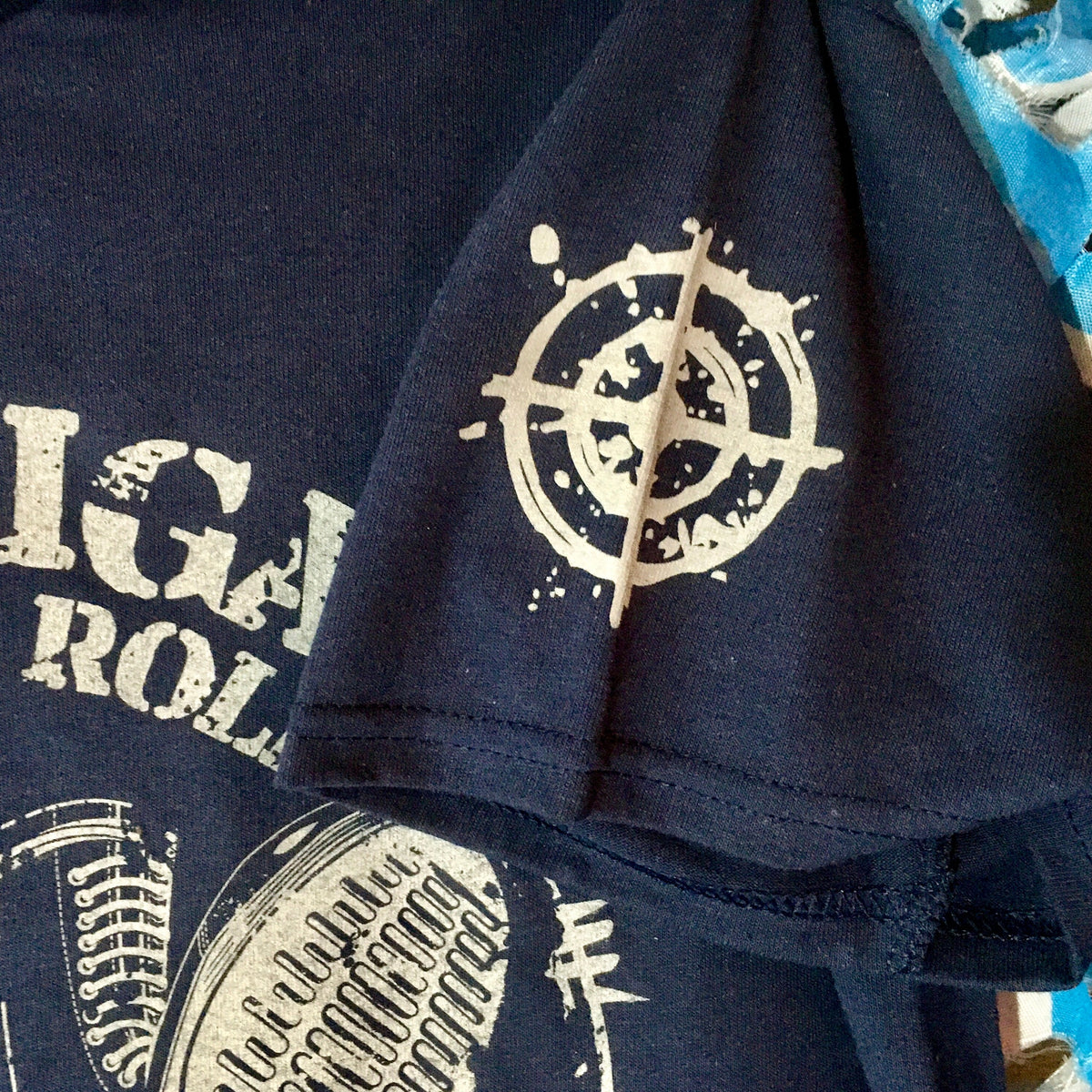 Control - Navy Blue Boots Logo Tee with Sleeve Print – Mainstage Merch