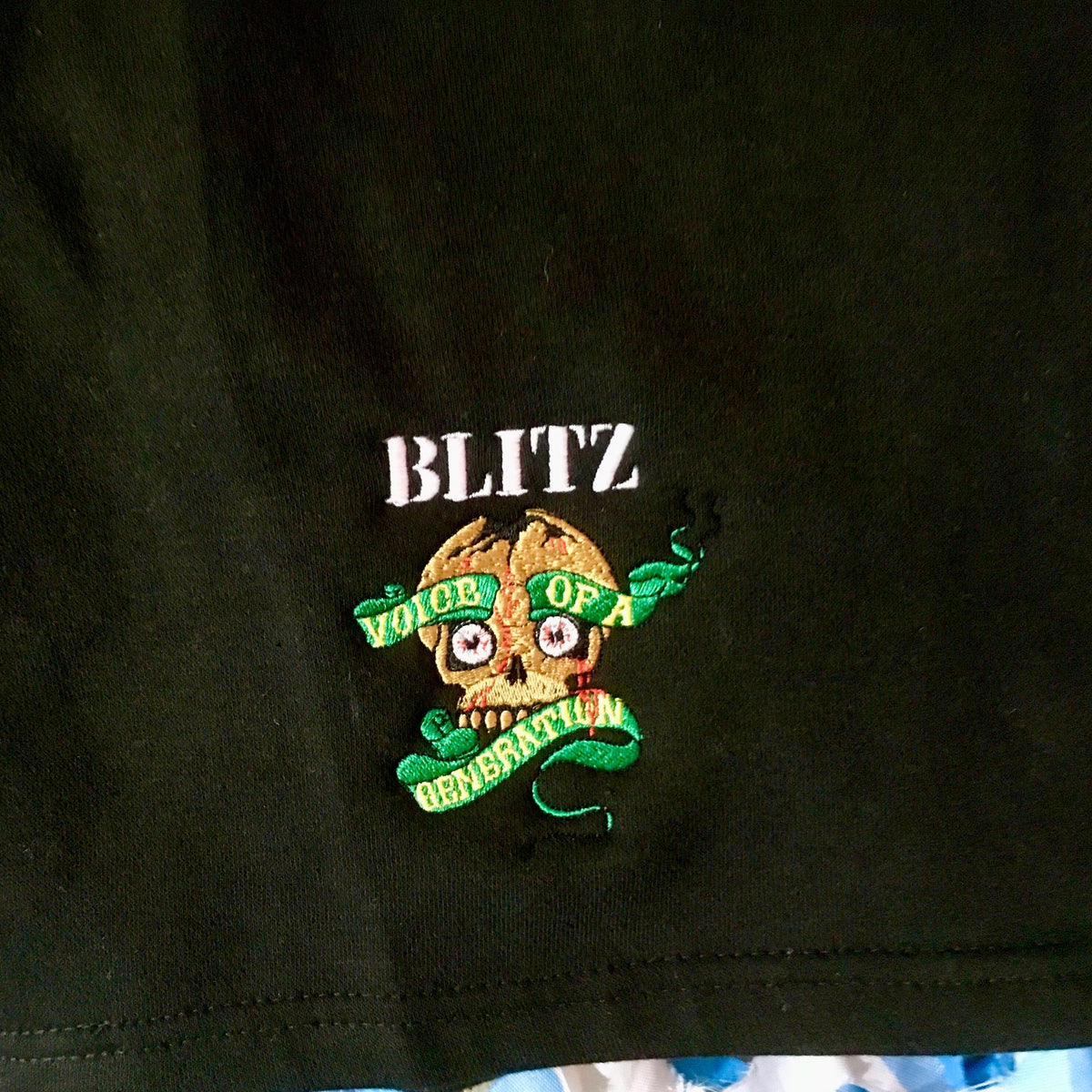Blitz - Voice of a Generation - Embroidered Black Shorts – Mainstage Merch