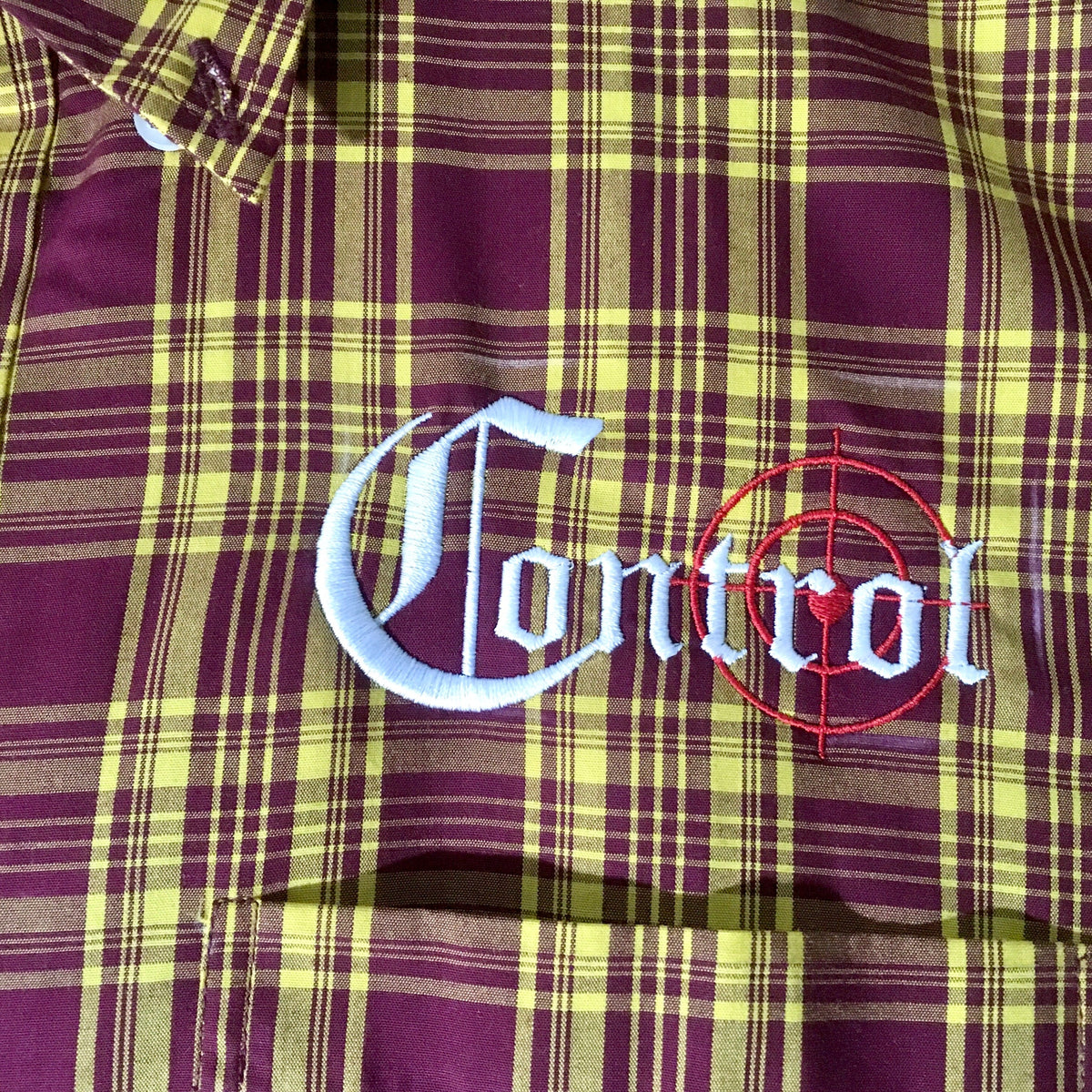 Control - Mens Burgundy & Mustard Check Shirt – Mainstage Merch